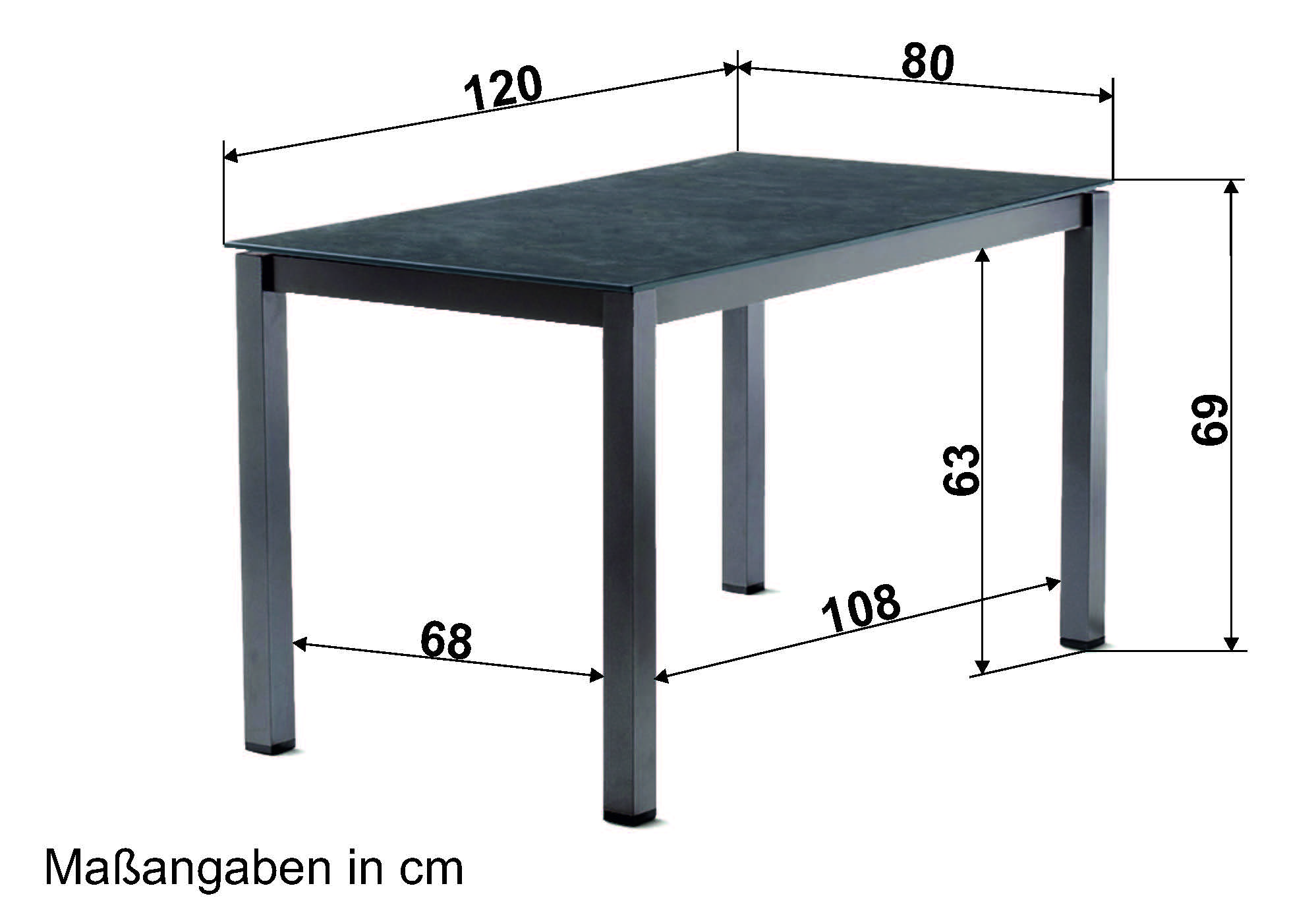 80 x table